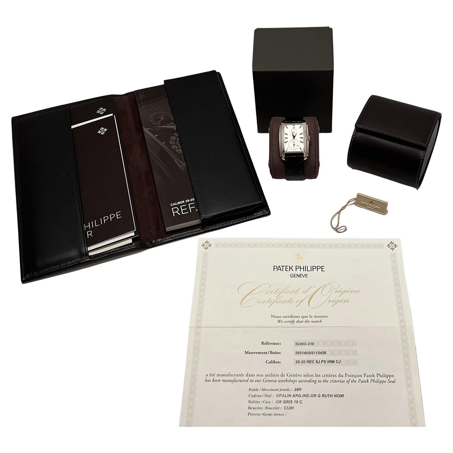 Patek Philippe Gondolo 8-Day White Gold, Ref. 5200G-010 For Sale at 1stDibs