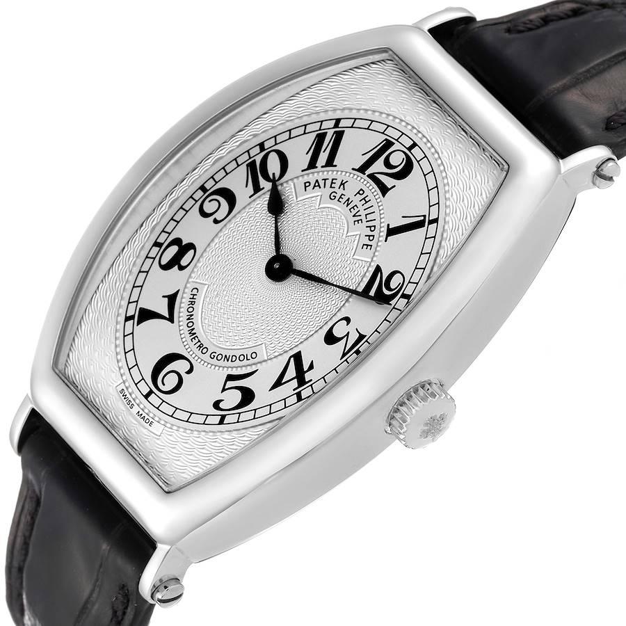 Patek Philippe Gondolo Platinum Black Strap Mens Watch 5098 For Sale at ...