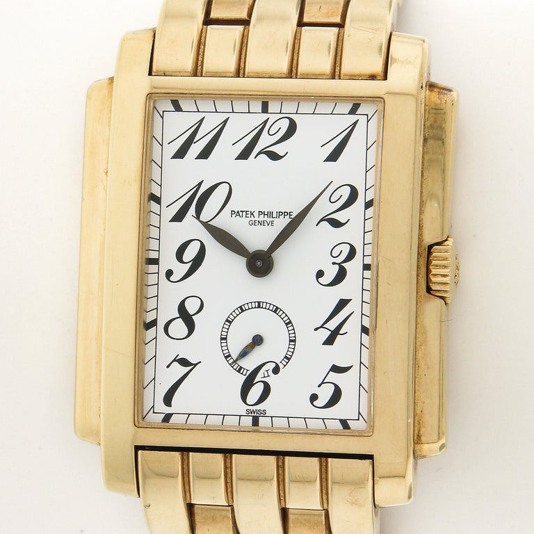 Patek Philippe Gondolo Rectangular 18k Yellow Gold Watch Ref 5024/1 Ca ...