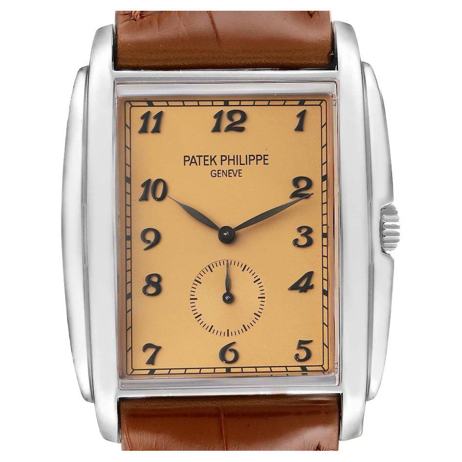Patek Philippe Gondolo Small Seconds White Gold Diamond Mens Watch 5024 ...