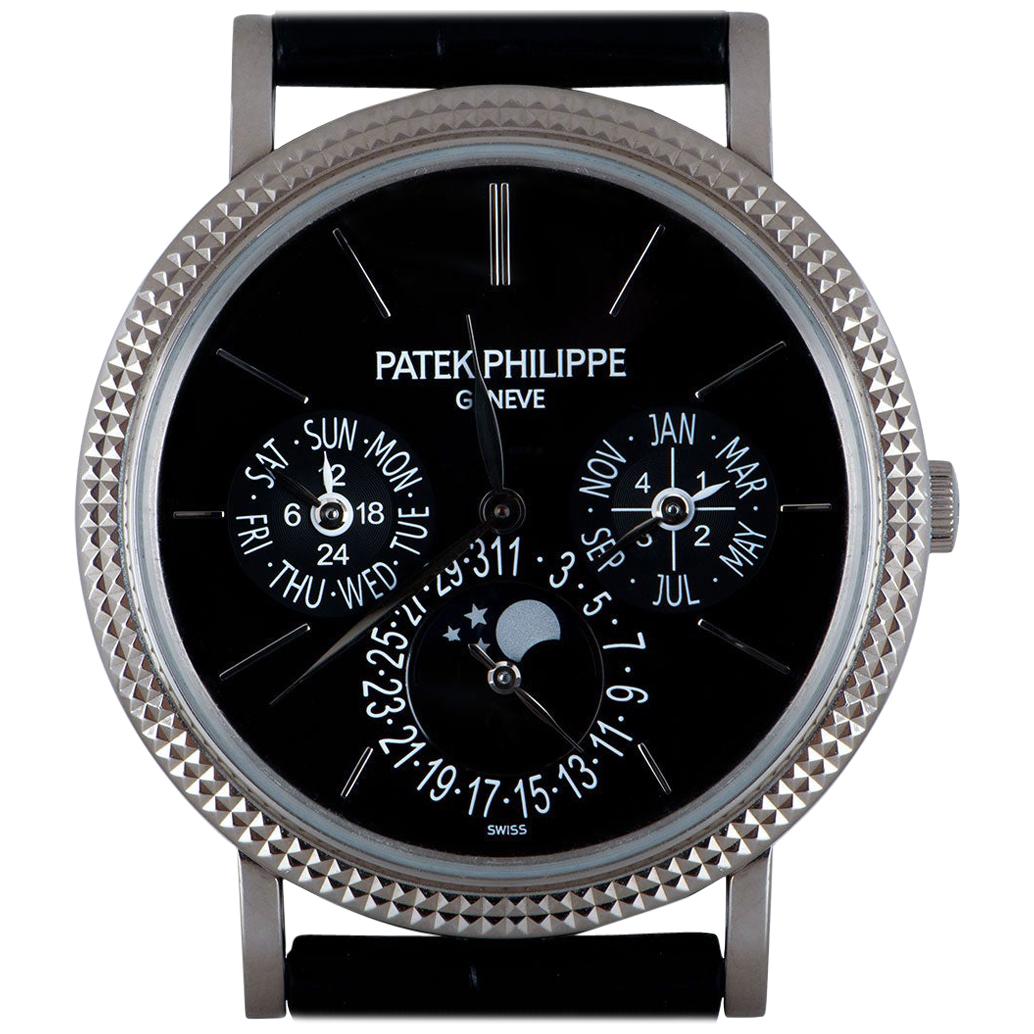 Patek Philippe 18 Karat White Gold Perpetual Calendar Moonphase 5970G ...