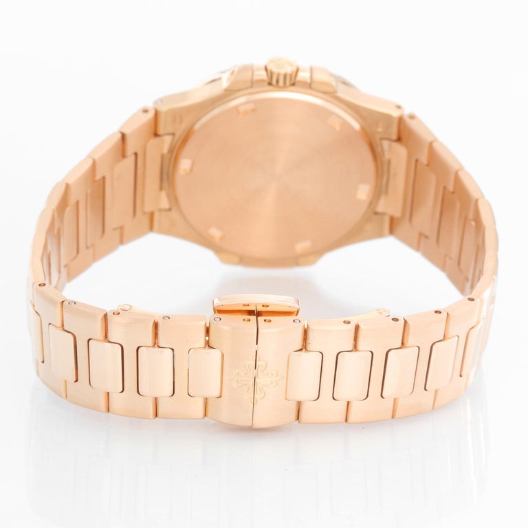 Patek Philippe Ladies 18k Rose Gold Diamond Nautilus 7010/1R For Sale ...