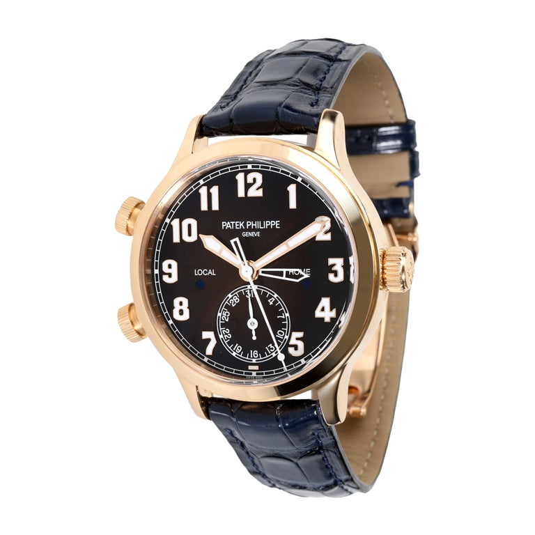 Patek Philippe Pilot Travel Time 7234R-001 Men's Watch in 18kt Rose ...