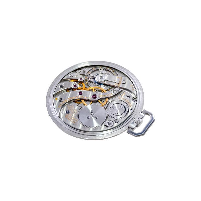 Patek Philippe Platinum Pocket Watch with Original Patinated Dial from ...