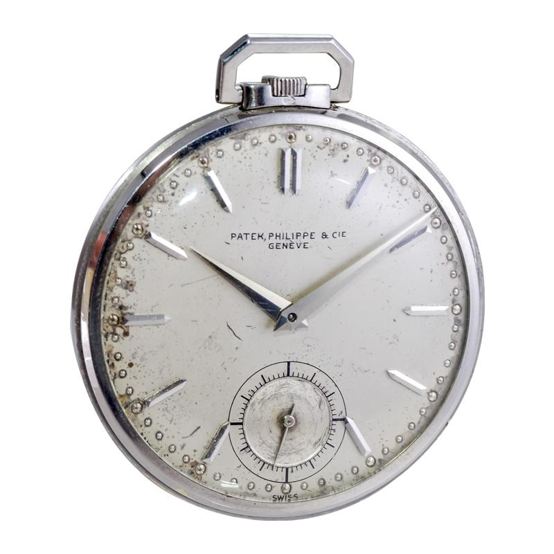 Patek Philippe Platinum Pocket Watch with Original Patinated Dial from ...