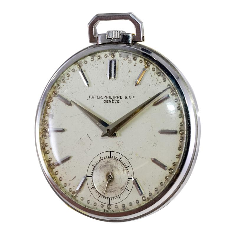 Patek Philippe Platinum Pocket Watch with Original Patinated Dial from ...