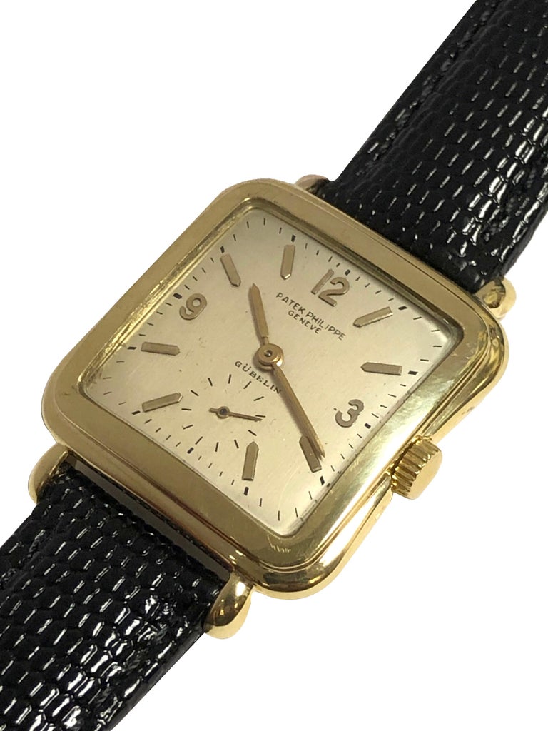 Patek Philippe Ref 2493 Vintage Yellow Gold Wrist Watch For Sale at 1stDibs