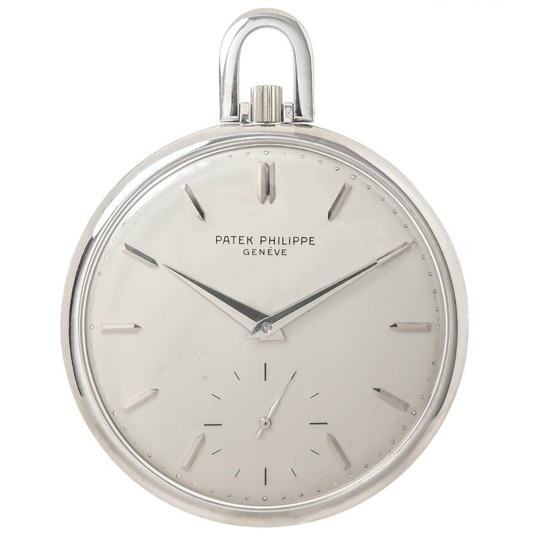 Patek Philippe White Gold Manual wind Pocket Watch Ref 715 at 1stDibs ...