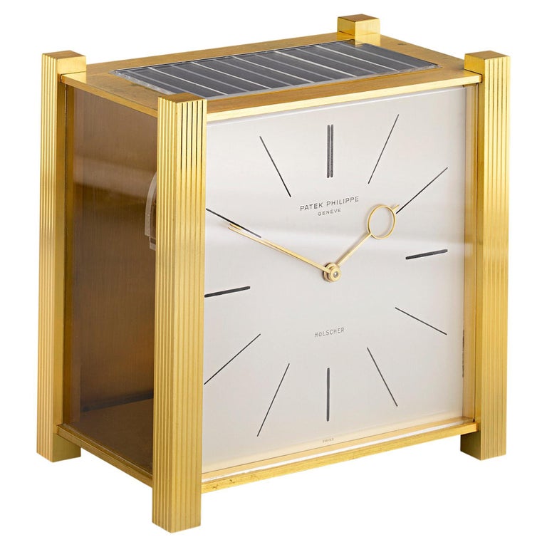 Patek Philippe Solar Desk Clock for Holscher at 1stDibs