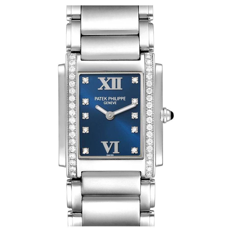 Patek Philippe Ladies Rose Gold Diamond White Dial Twenty-4 Quartz ...