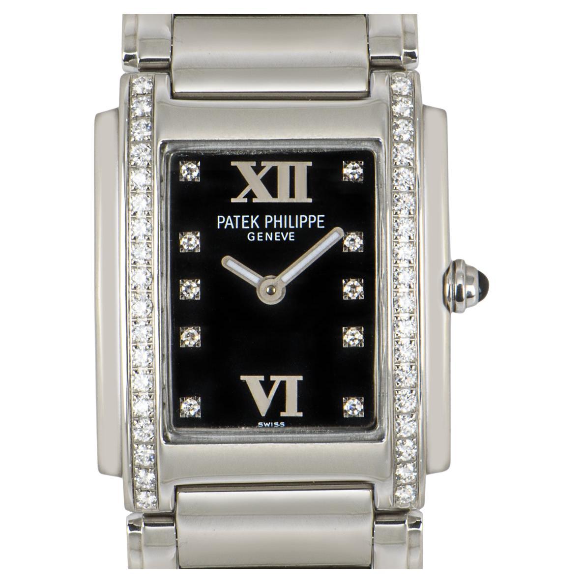 Patek Philippe 24 Ladies 18 Karat Rose Gold and Diamond Watch 4910/11R ...