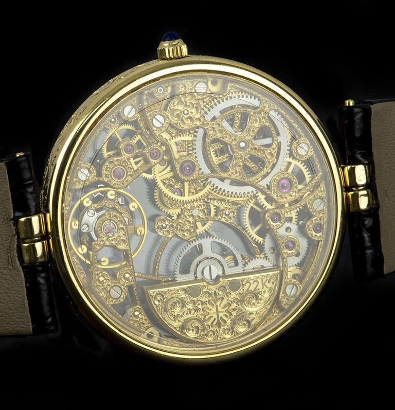 Patek Philippe Very Rare Gold Skeleton Dial 3878J Automatic Watch at ...