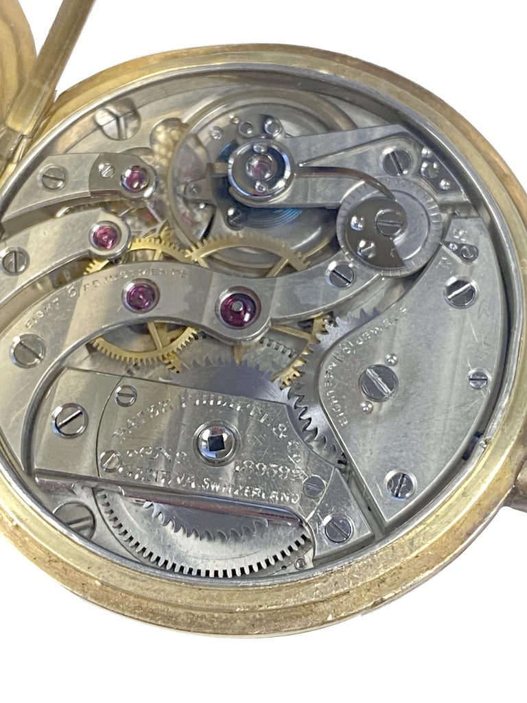 Patek Philippe Vintage Yellow Gold Fancy Chased Case Porcelain Dial ...