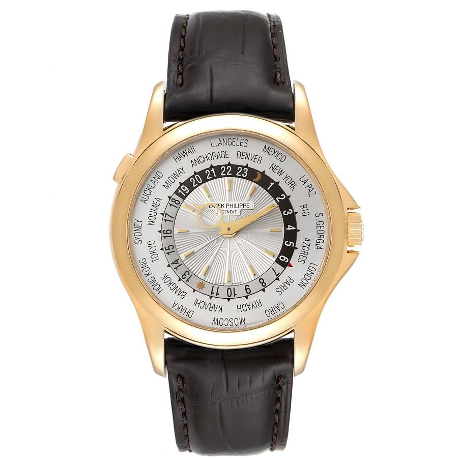 Patek Philippe World Time Complications 18k Yellow Gold Mens Watch 5130 ...