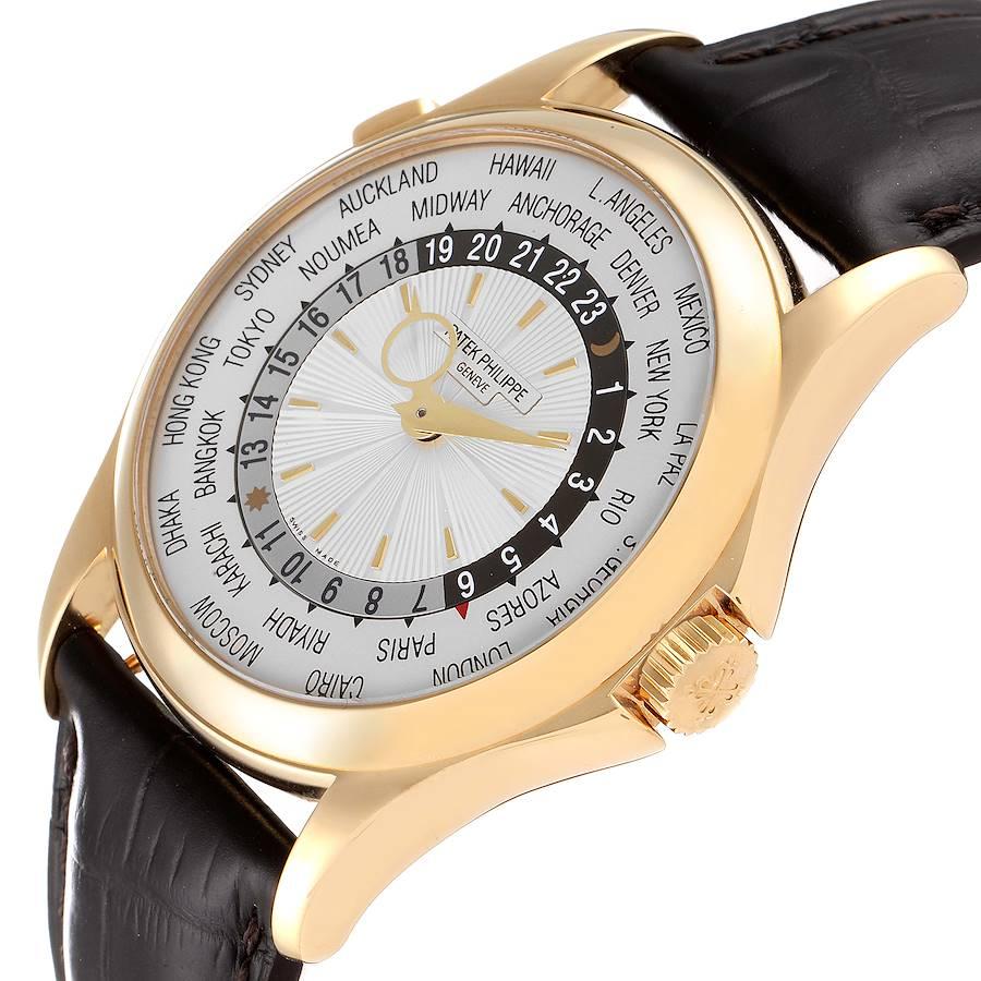 Patek Philippe World Time Complications 18k Yellow Gold Mens Watch 5130 ...