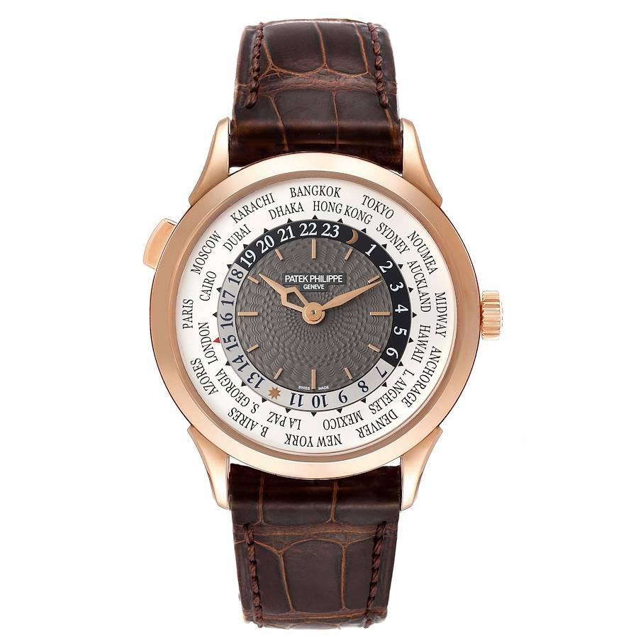 Patek Philippe World Time Complications Rose Gold Mens Watch 5230 Box ...