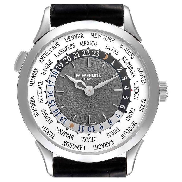 Patek Philippe World Time Complications White Gold Mens Watch 5230G For ...