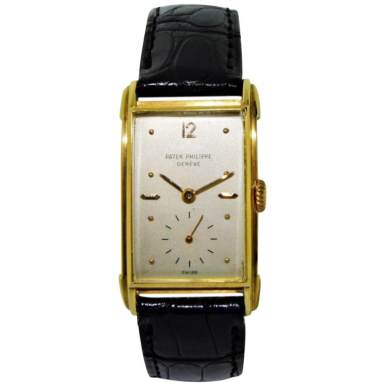 Patek Philippe Early Yellow Gold Art Deco Square Tank Watch, circa 1912 ...