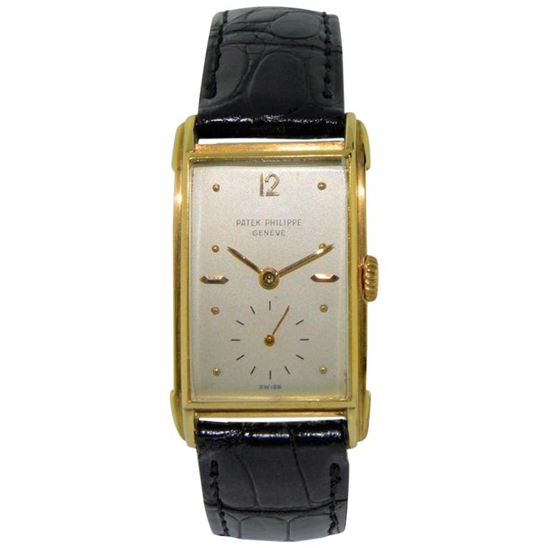 Handuhr aus Gelbgold im Art-déco-Stil von Patek Philippe, um 1948 im ...