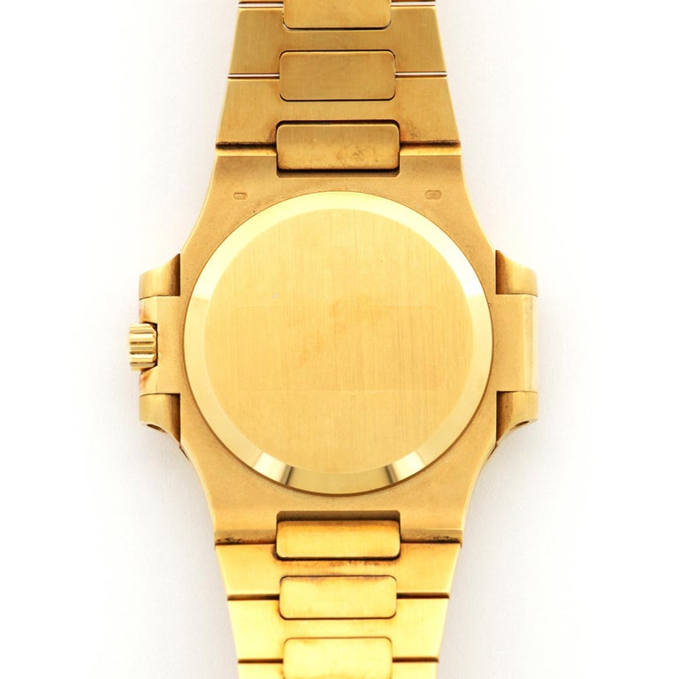 Patek Philippe Yellow Gold Diamond Ruby Nautilus Wristwatch Ref 3800 at ...