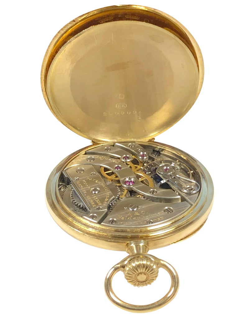 Patek Philippe Yellow Gold Porcelain Dial Pocket Watch at 1stDibs ...