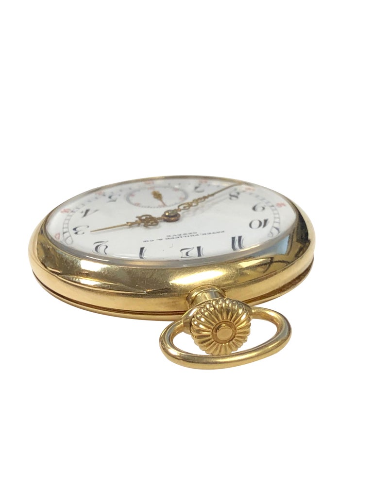Patek Philippe Yellow Gold Porcelain Dial Pocket Watch at 1stDibs ...