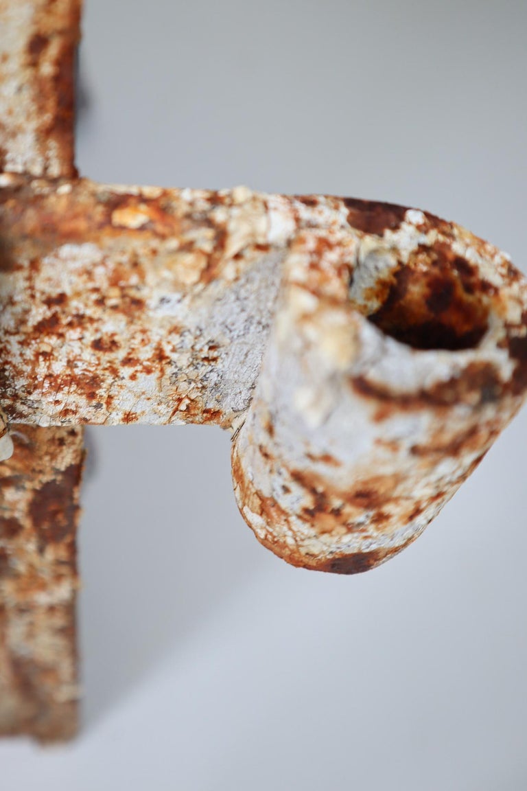 Patinated Antique Industrial Iron Door, France, 19th Century For Sale ...