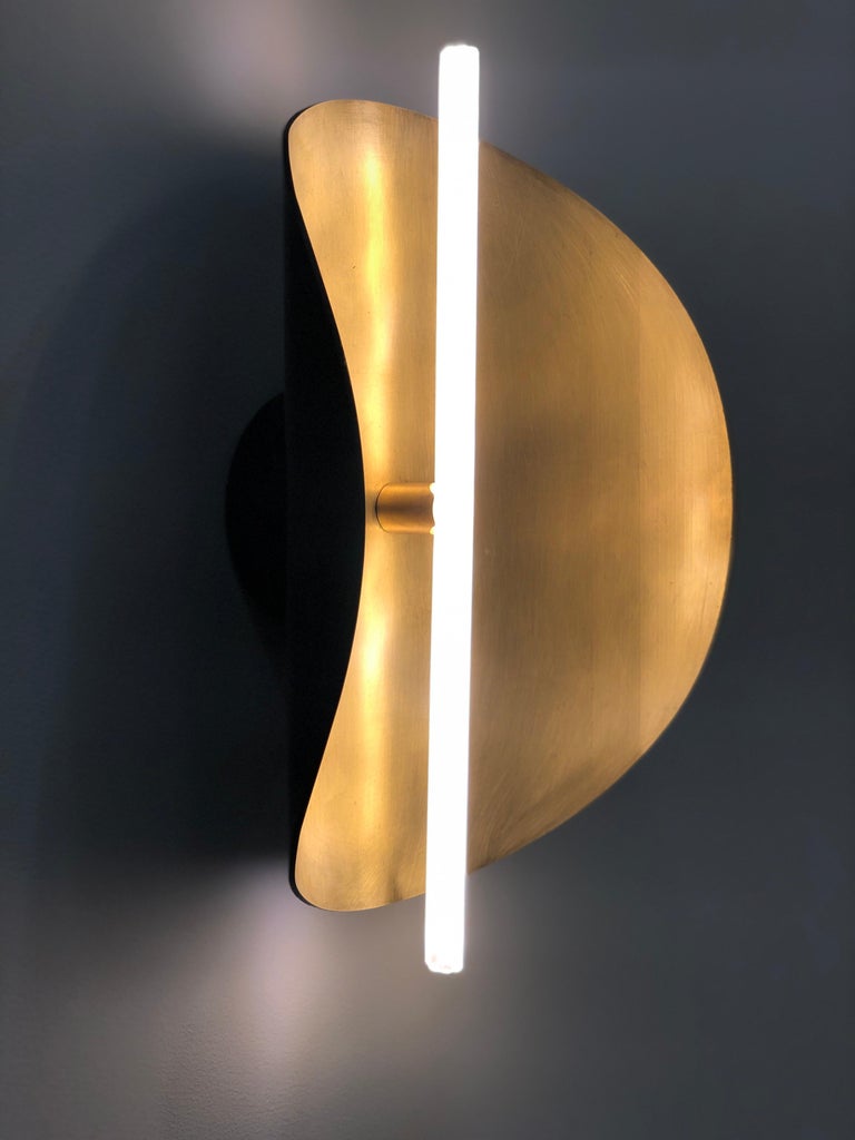Patinated Brass LED Wall-Light by Victoria Magniant at 1stDibs