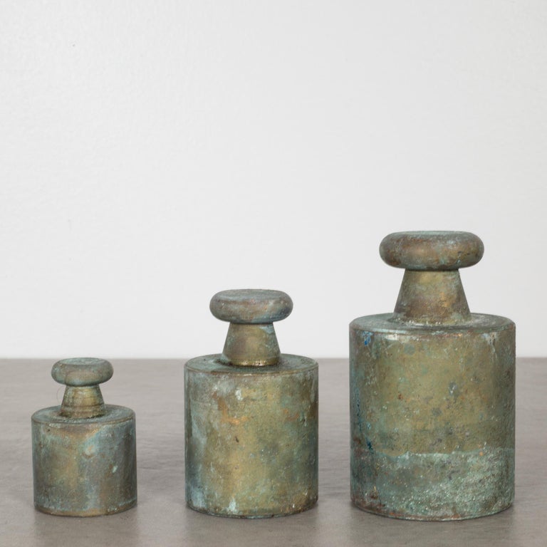 Patinated Brass Weights, circa 1910-1940 For Sale at 1stDibs