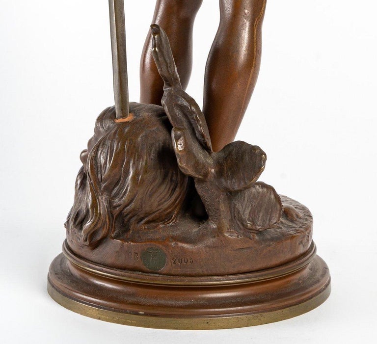 Patinated Bronze, David Winner, Henri Plé, Company of Bronzes of Paris ...