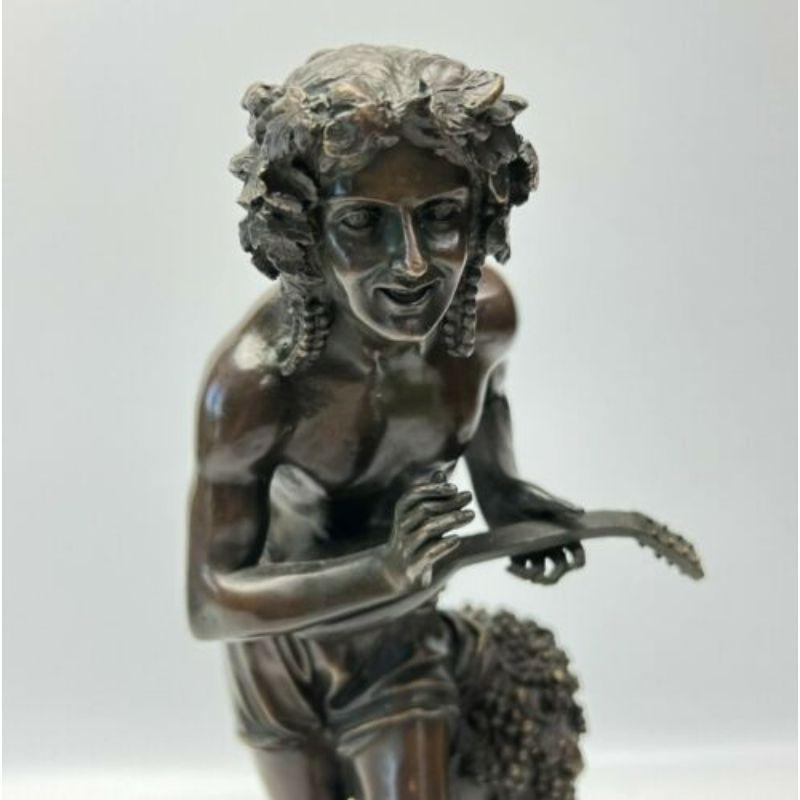 Patinated Bronze Sculpture Grape-picker Extemporizing After J Duret For ...