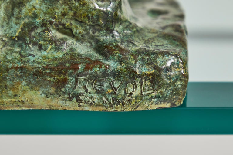 Patinated Bronze Sculpture of a Kneeling Woman by Guy Charles Revol ...