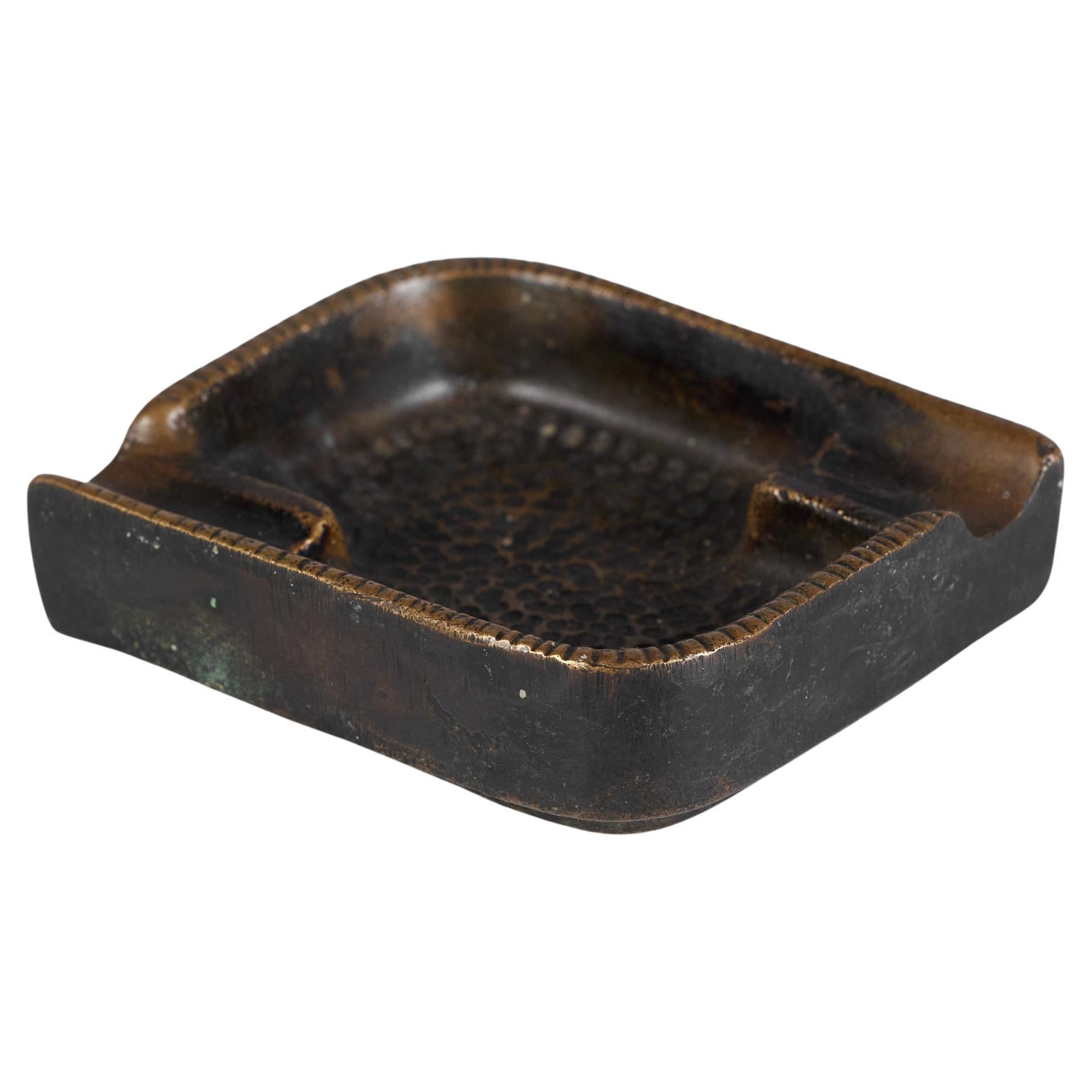 Vintage Square Ashtray in Red Onyx at 1stDibs