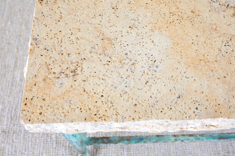 Patinated Iron and Stone Garden Console Table at 1stDibs | iron and ...