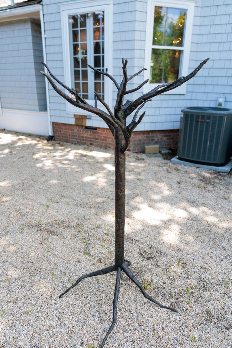 Patinated Iron Tree Form Sculpture For Sale at 1stDibs