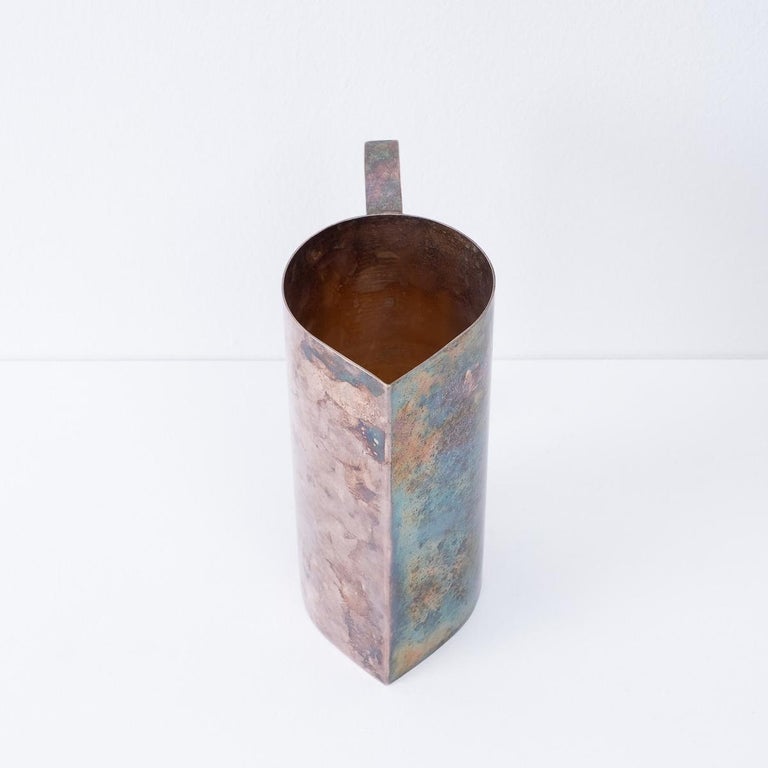 Patinated Silver Pitcher Armani Casa, Italy, 1990s at 1stDibs