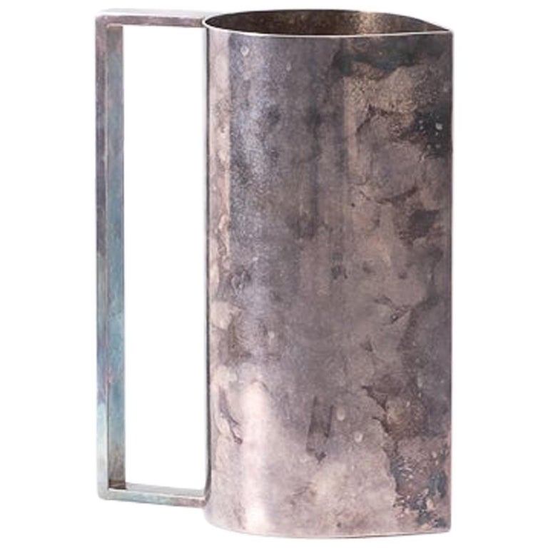 Patinated Silver Pitcher Armani Casa, Italy, 1990s at 1stDibs