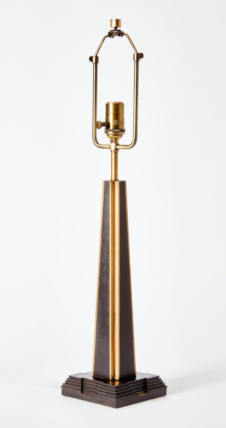Contemporary Art Deco 'Meso' Table Lamp with Inlayed Brass For Sale at ...