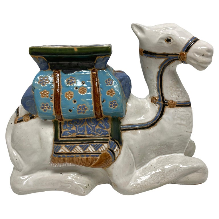 Patio Decoration Ceramic Hollywood Regency Camel Garden Flower Pot ...