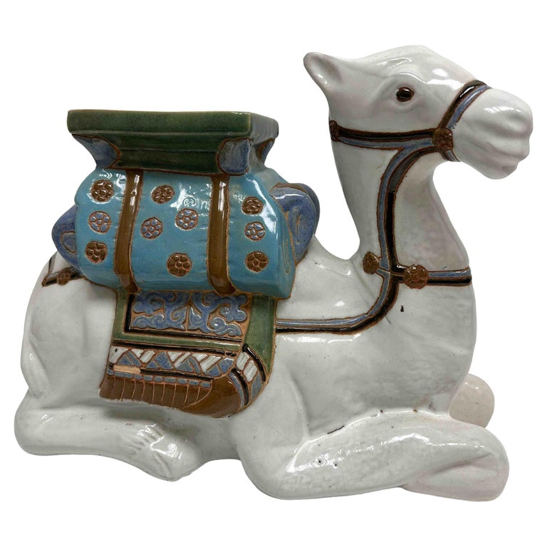 Patio Decoration Ceramic Hollywood Regency Camel Garden Flower Pot ...