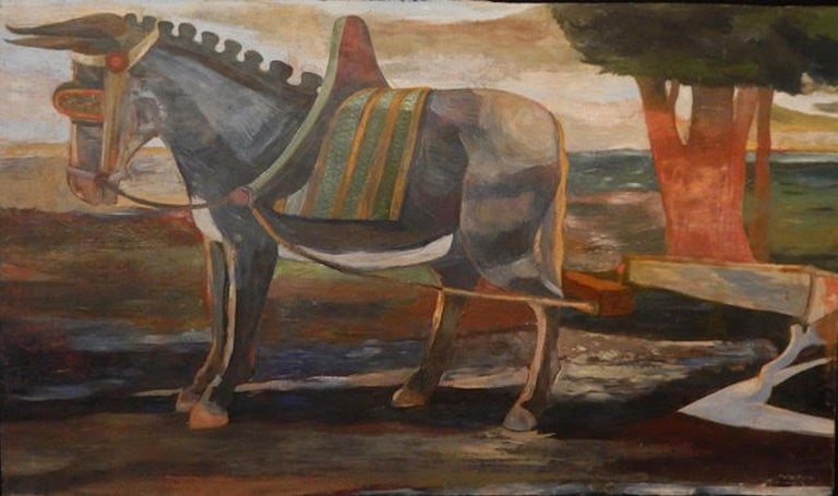 Paton Miller - Paton Miller, Mule and Plow, Oil on Panel For Sale at ...