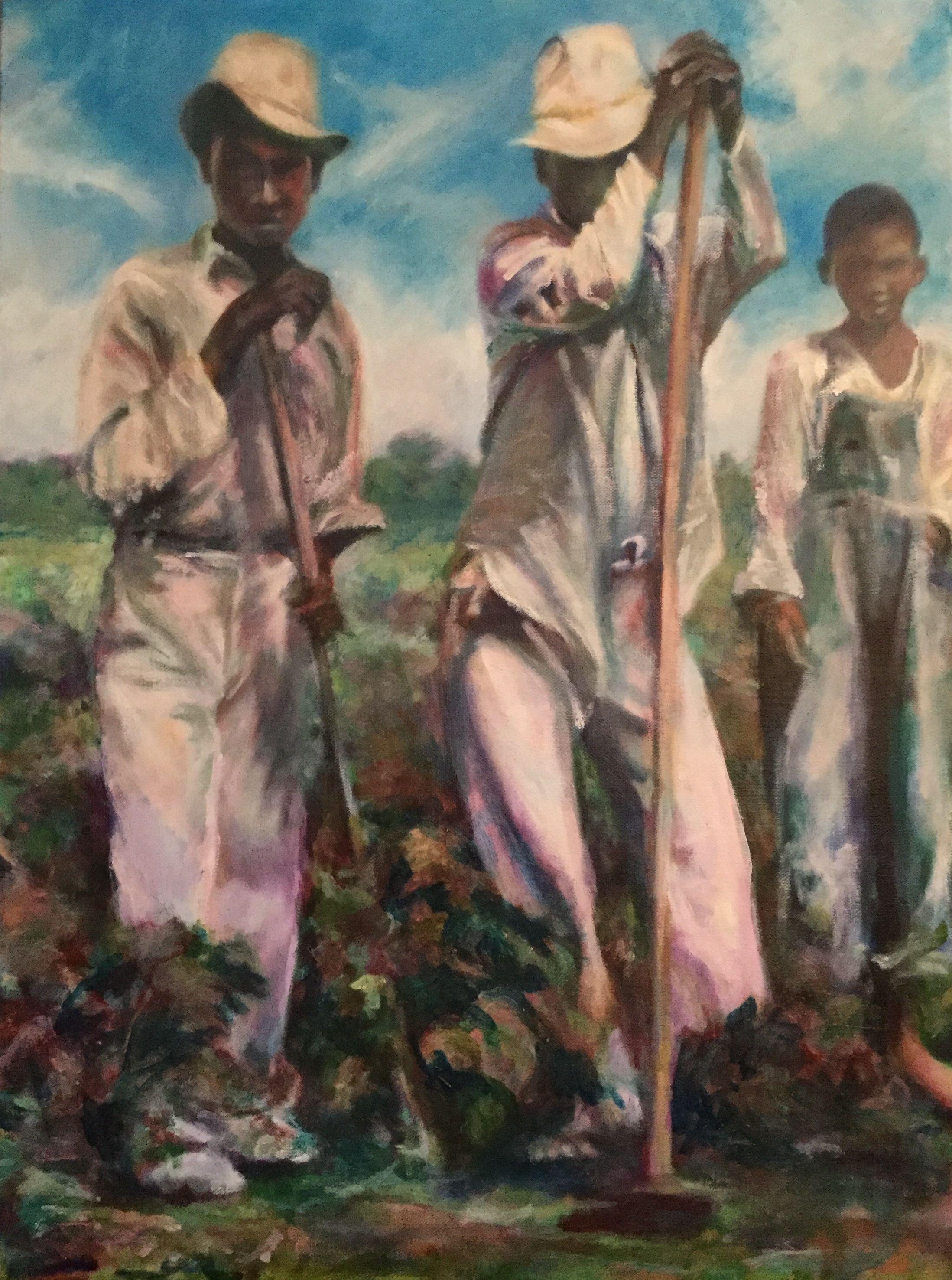 Patrice Burkhardt - Dignity of Work, Painting, Oil on Canvas For Sale ...