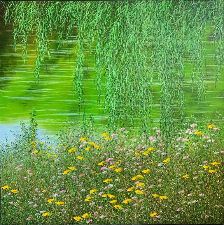 Patrice Marchal - "A la lumière des fleurs jaunes" oil painting on ...