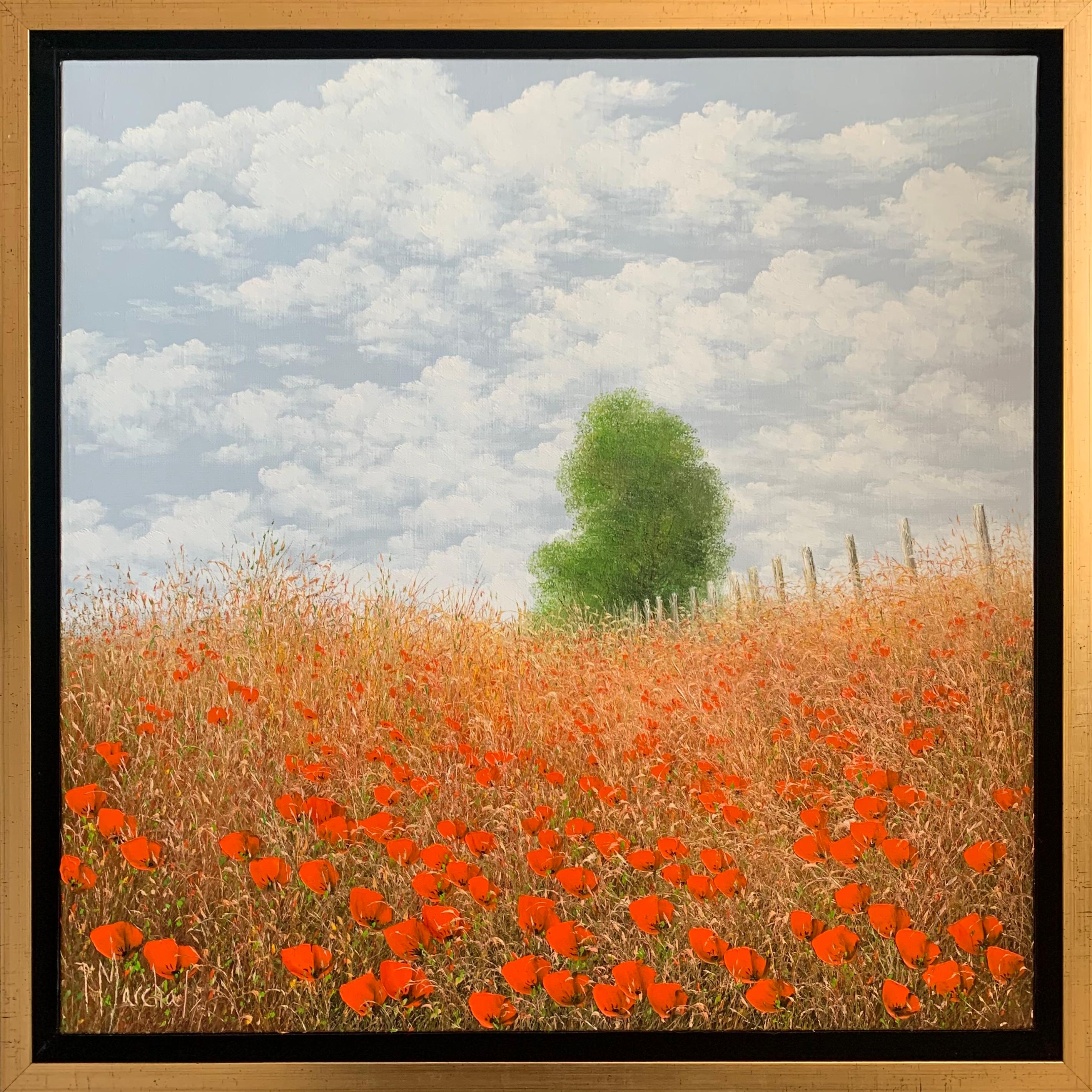Patrice Marchal - Printemps, peinture à l'huile sur toile, taille avec ...