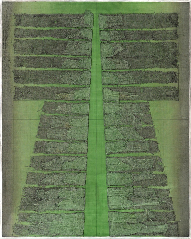Patricia A. Pearce - Green Kimono Collagraph, Master Plate 14 - Modern ...