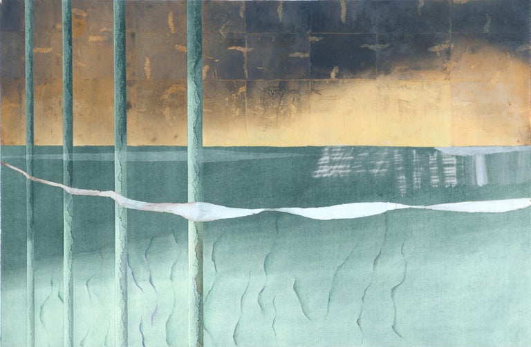 Patricia A. Pearce - Gold Sky with Silver Ribbon - Hand-Augmented ...