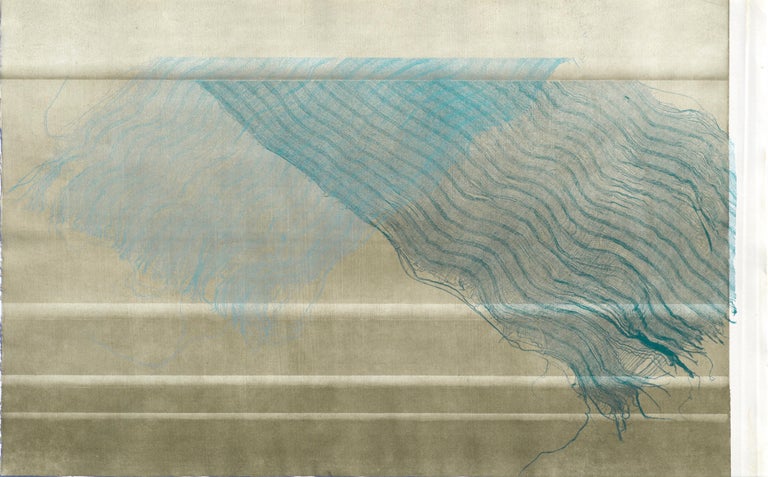 Patricia A. Pearce - Teal Lace Collotype Lithograph For Sale at 1stDibs