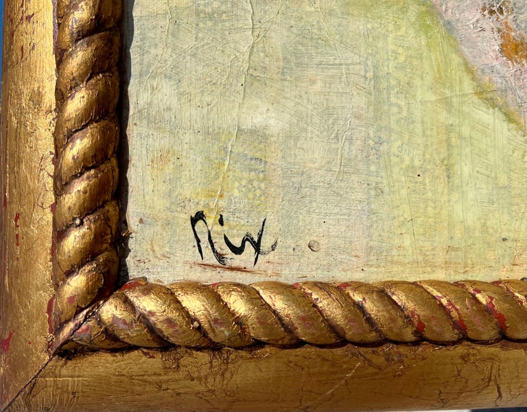 Patricia Nix - Large Figurative Abstract Expressionist King Collage Oil ...