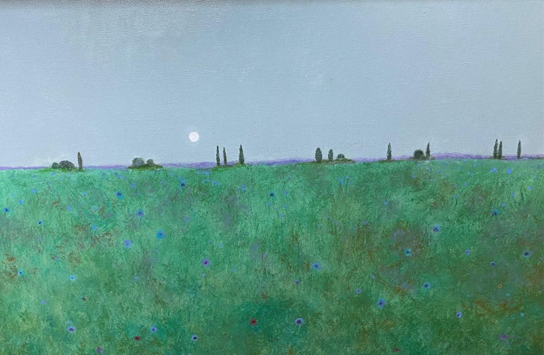 Patrick Antonelle - Tuscan Summer Meadow, original 24 x 24 contemporary ...