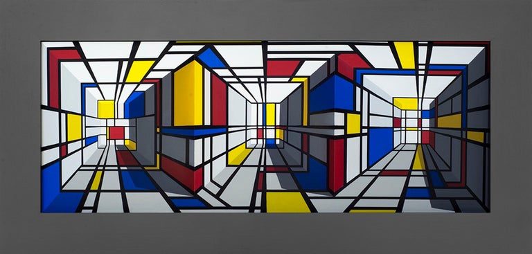 Patrick Hughes - Patrick Hughes - All Over, optical art, reverspective ...
